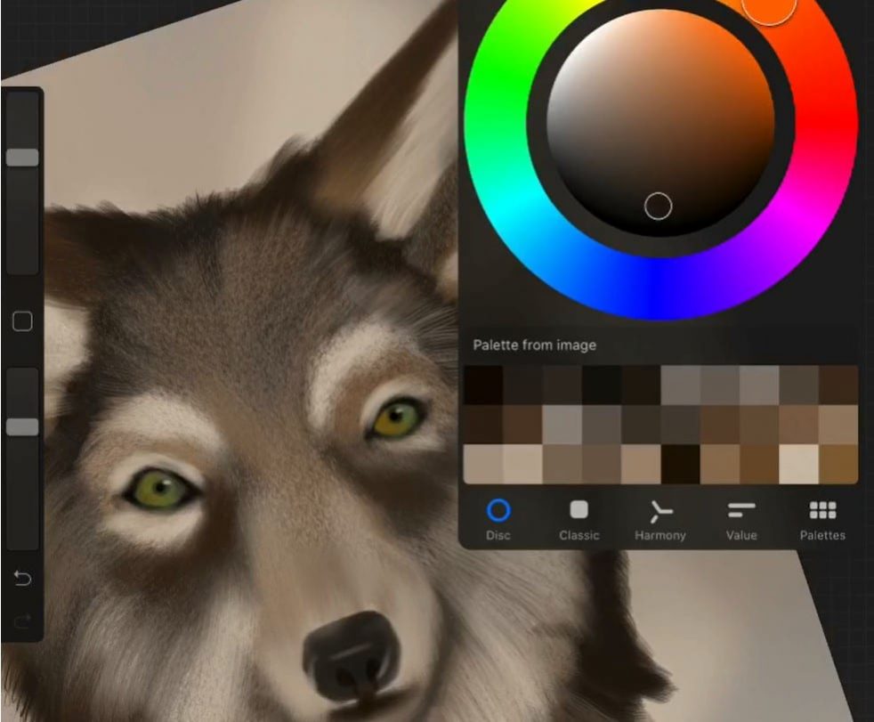 Painting "Wolf face" digital illustration