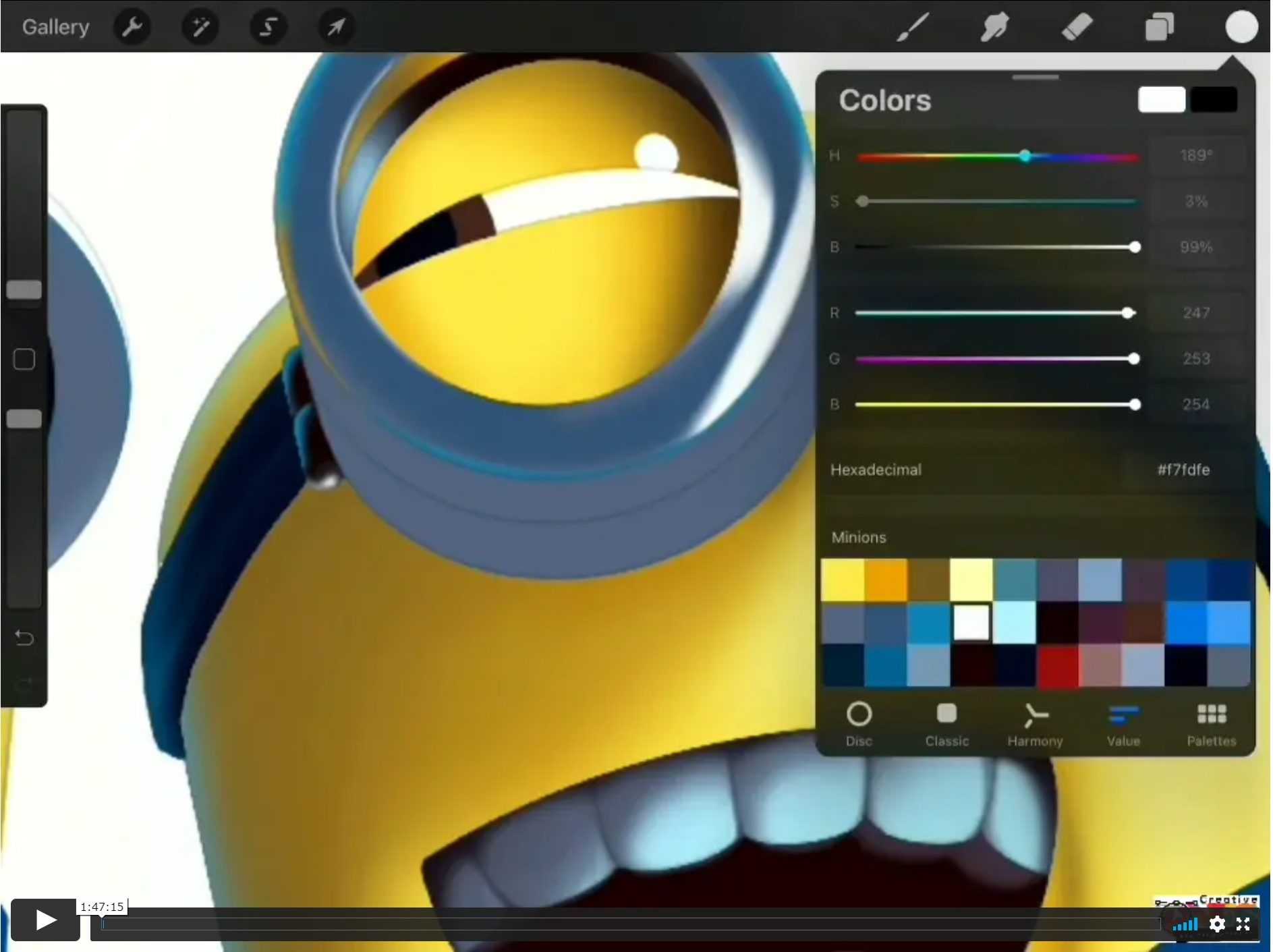 Painting "Minion" digital illustration effects