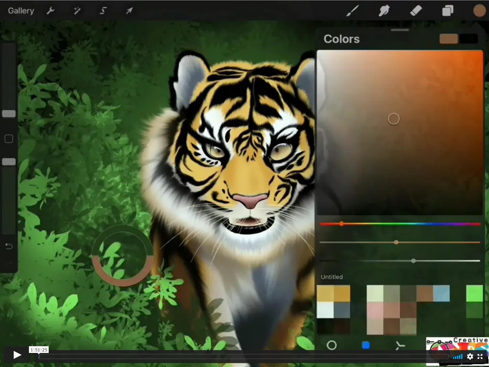 Painting realistic animal illustration using fur effects