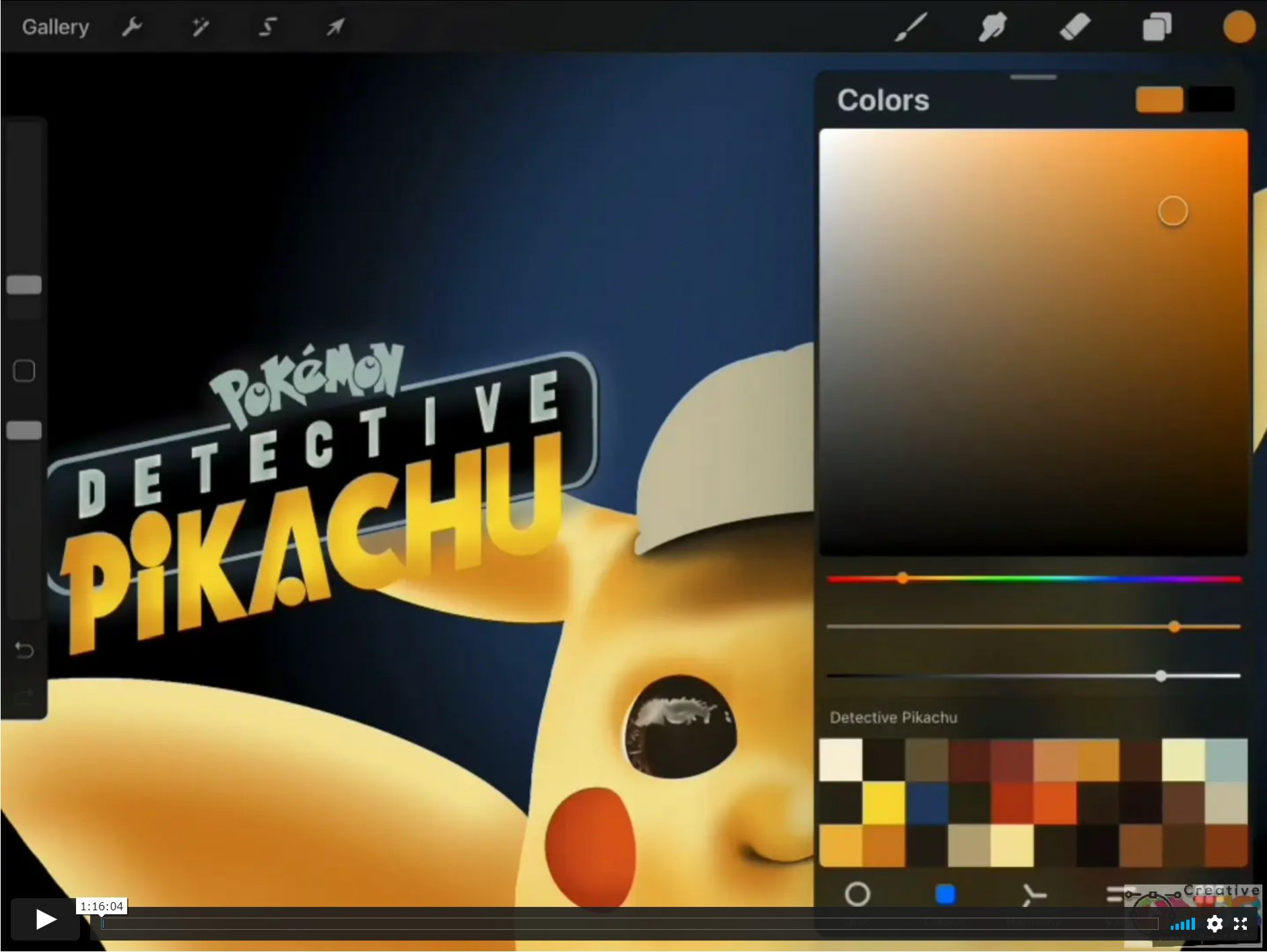 Learn Digital Drawing realistic illustration of Pokémon "Pikachu" Poster