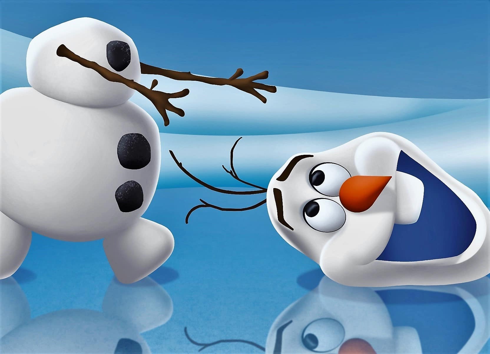 Creating a digital drawing of Olaf