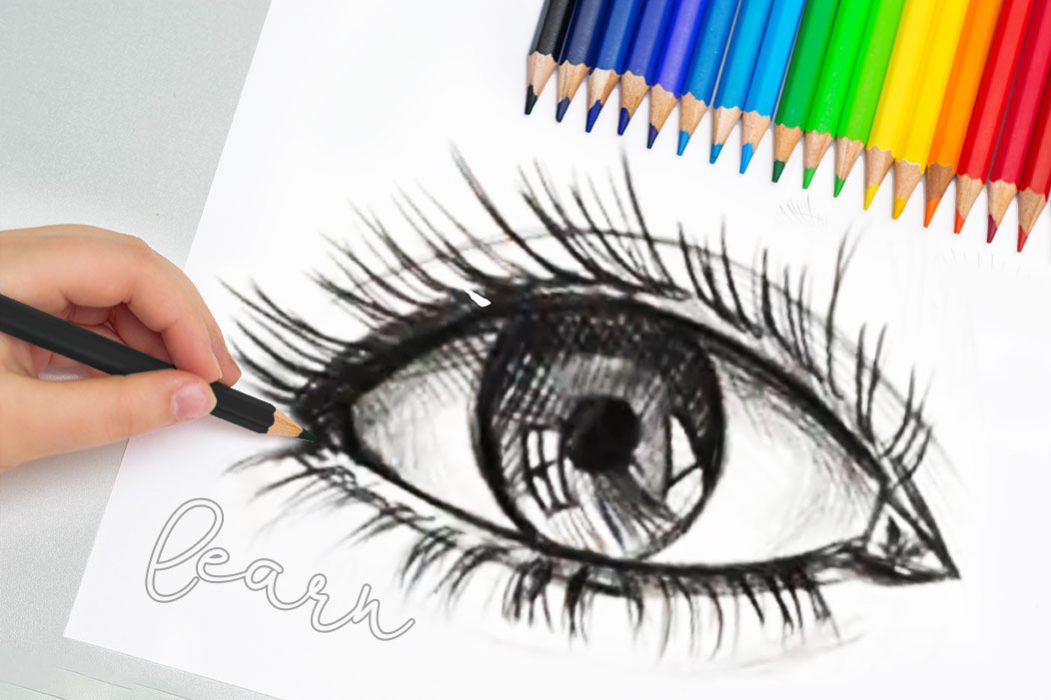 Draw "Beautiful Eye in 5 min" - Traditional Art on Paper