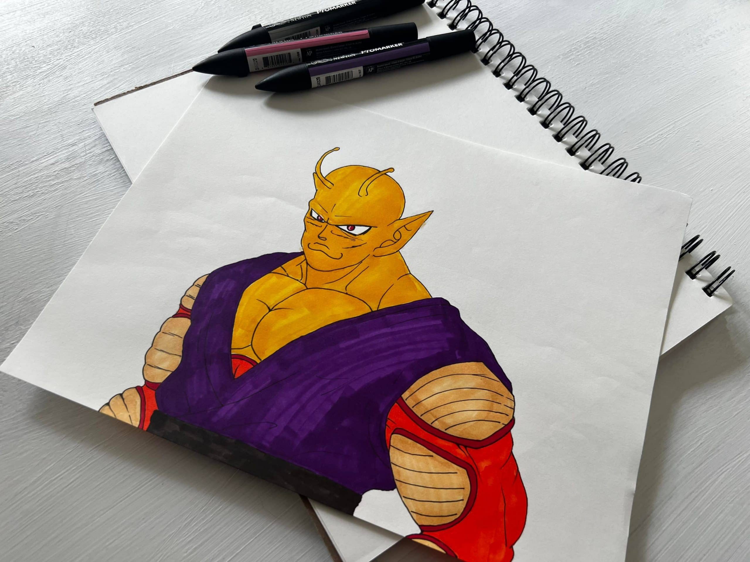Draw on paper Piccolo (Dragonball)- Traditional Art on Paper