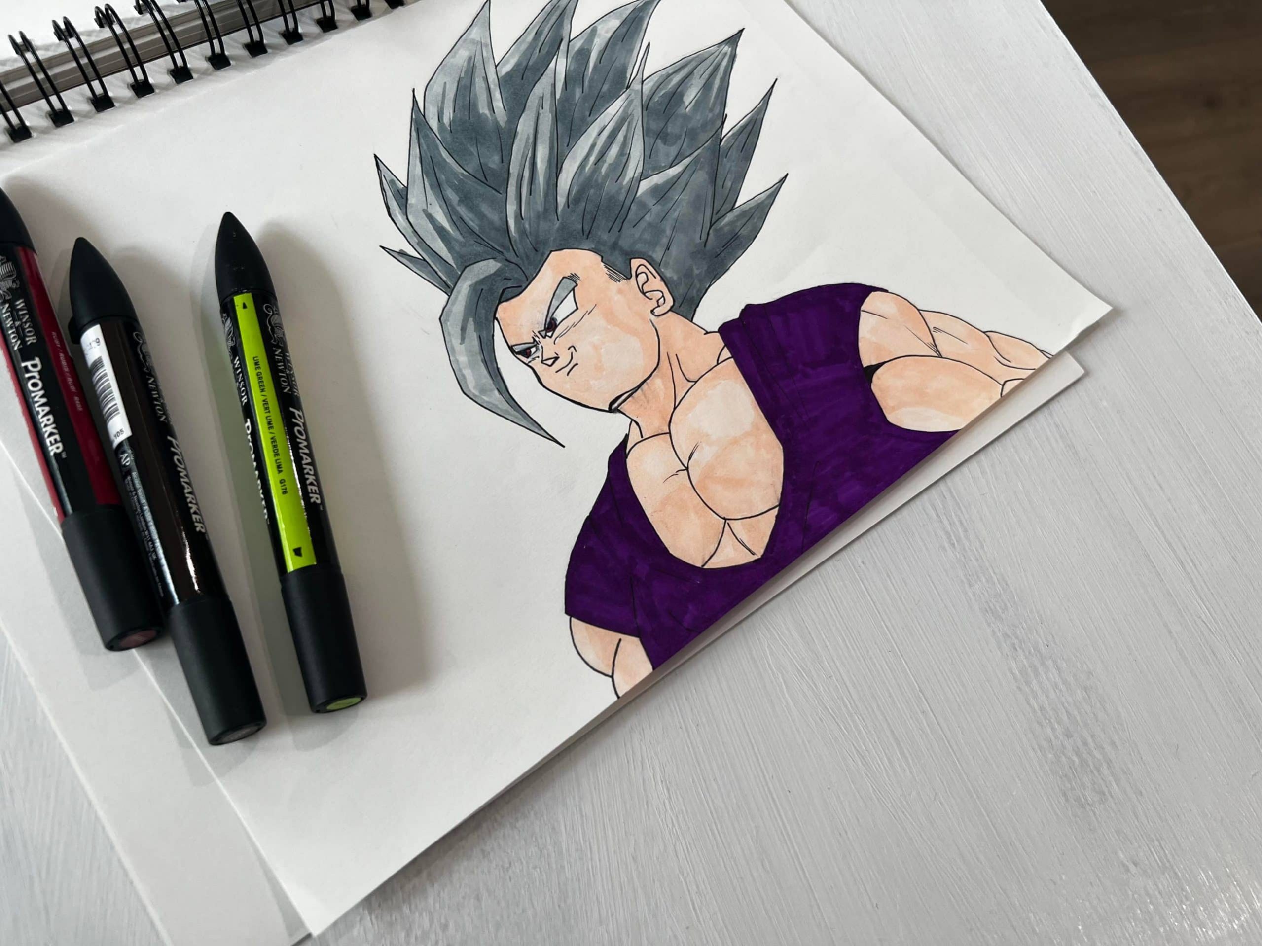 Draw on paper Gohan Beast Transformation- Traditional Art on Paper